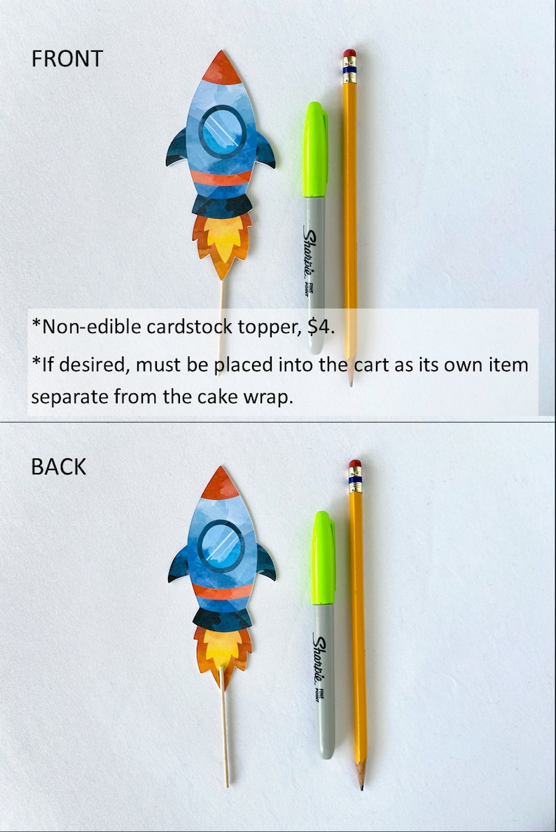 Solar System Planets Edible Cake Wrap or Rocket Cake Topper - Etsy
