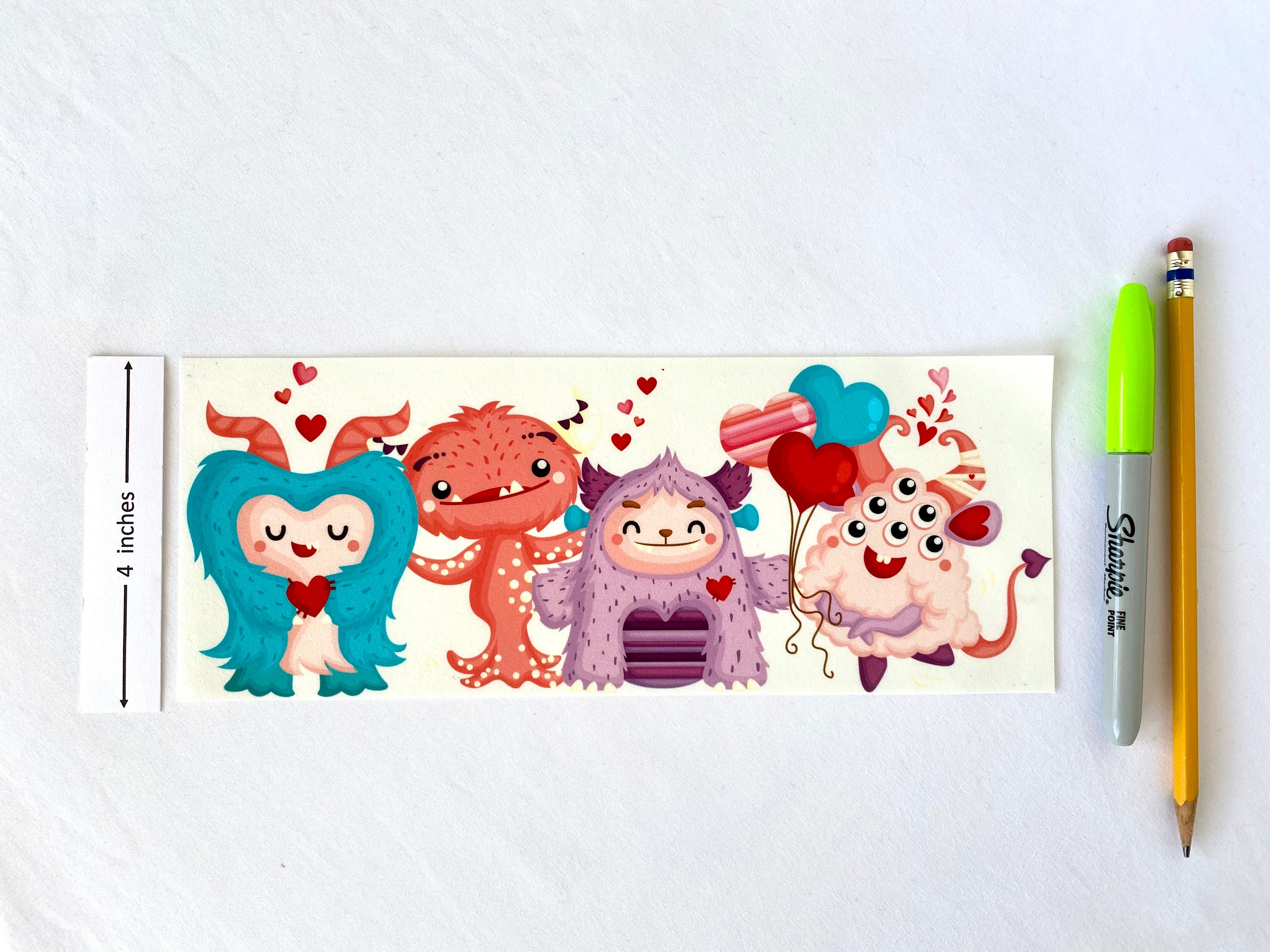 Lovable Valentines Monsters Edible Cake Wrap or Monster Hug | Etsy