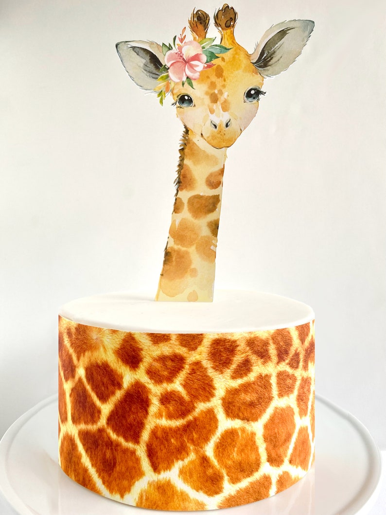 Pretty Giraffe Cake Decorations // Giraffe Animal-skin Edible - Etsy