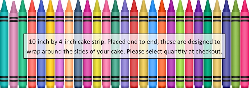 Crayons Edible Cake Wrap or Rainbow Cake Topper - Etsy