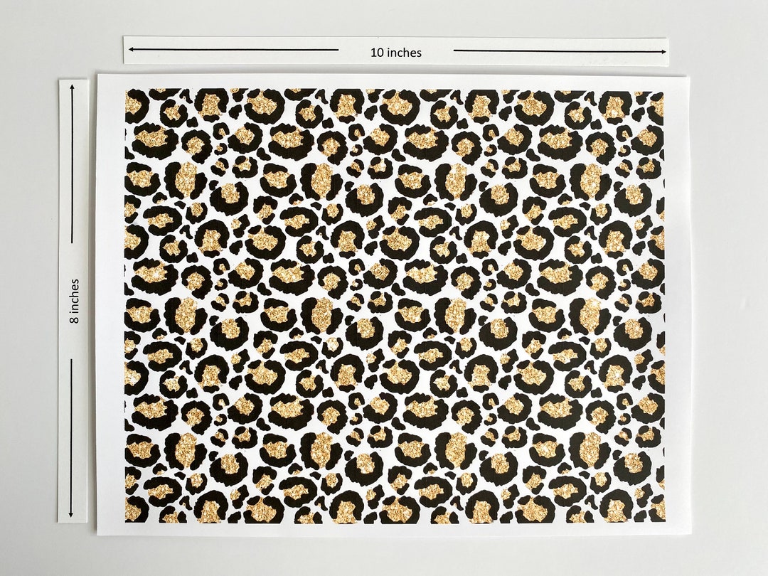 Leopard Print Edible Cake Wrap for Tall Cake or Tropical Flowers Cake ...