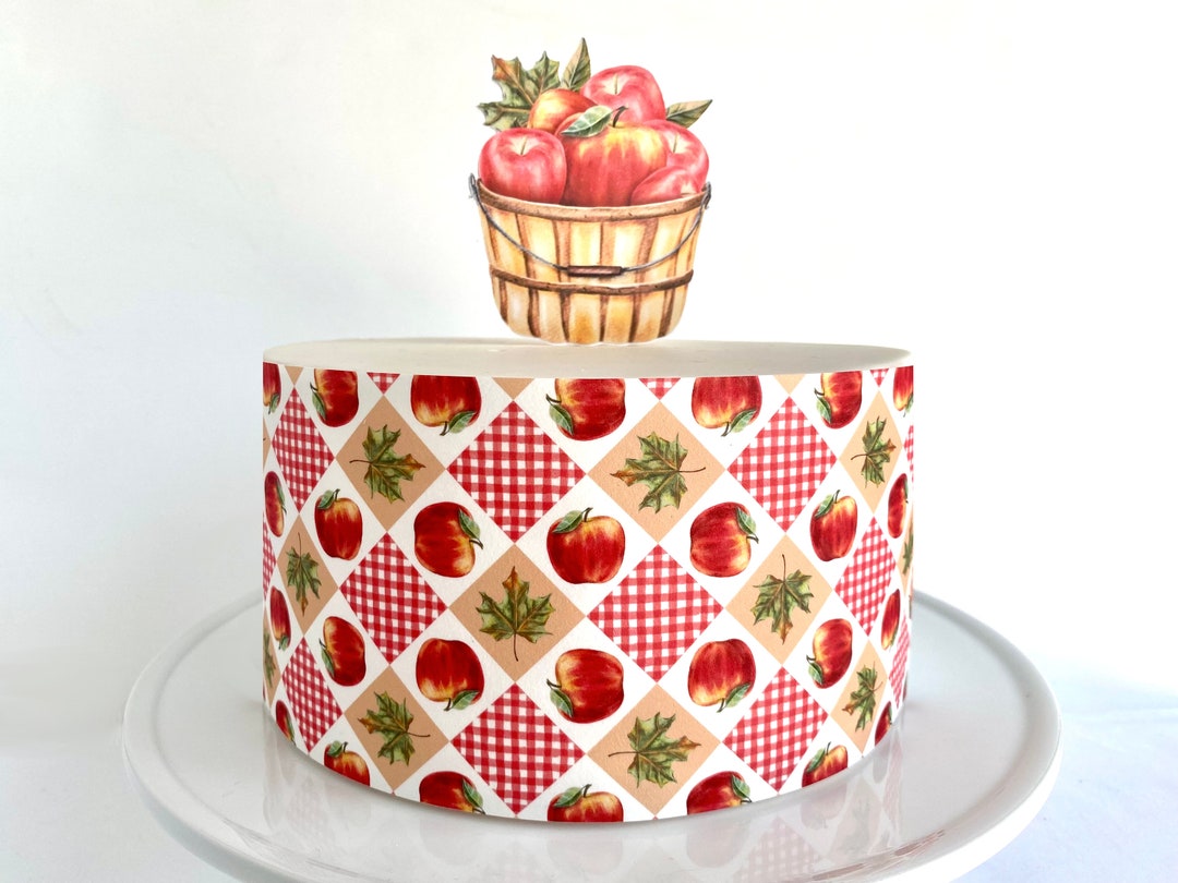 Autumn Apples Edible Cake Wrap or Farm Fresh Apples Cake Topper - Etsy