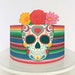 Mexican Serape Day of the Dead Edible Cake Wrap or Flower Crown Cake ...
