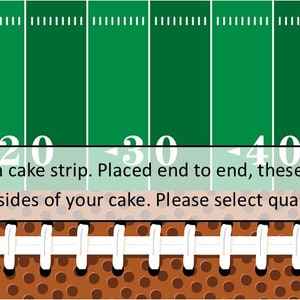 Football Field Edible Cake Wrap or Touchdown Cake Topper - Etsy