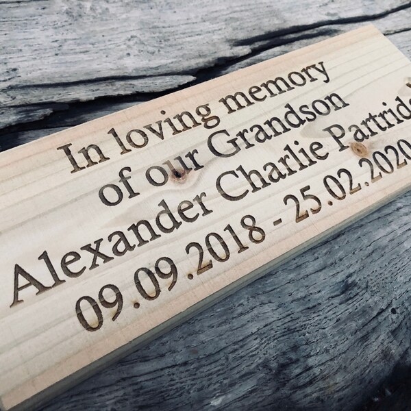 Memorial Bench Plaque - Etsy