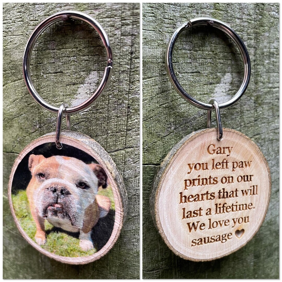 Dog Memorial Gift, in Loving Memory Keyrings, Pet Loss Keychain ...