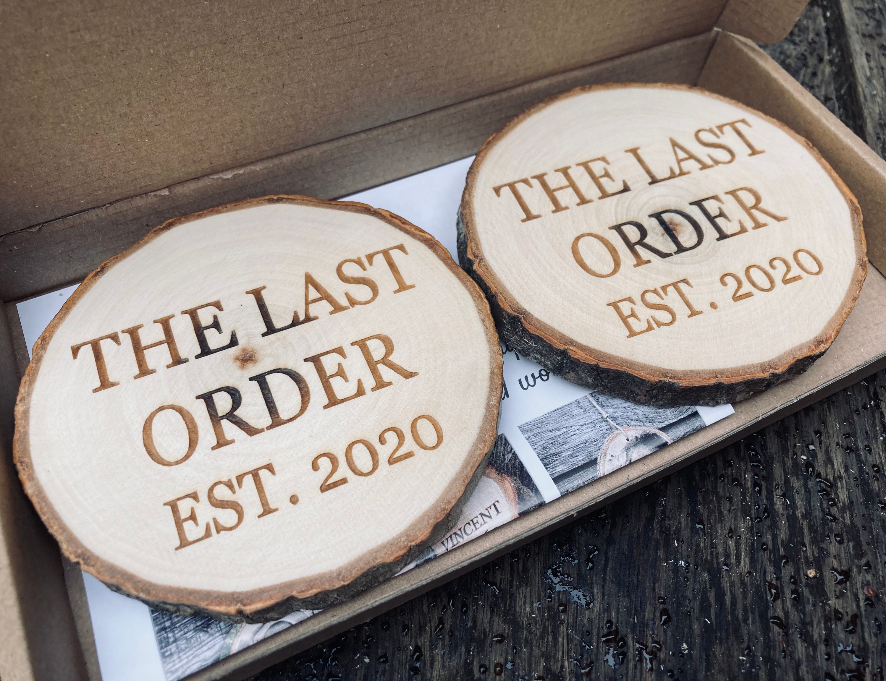 Wooden Beer Coaster Wooden Bar Coaster Personalised Wooden - Etsy UK