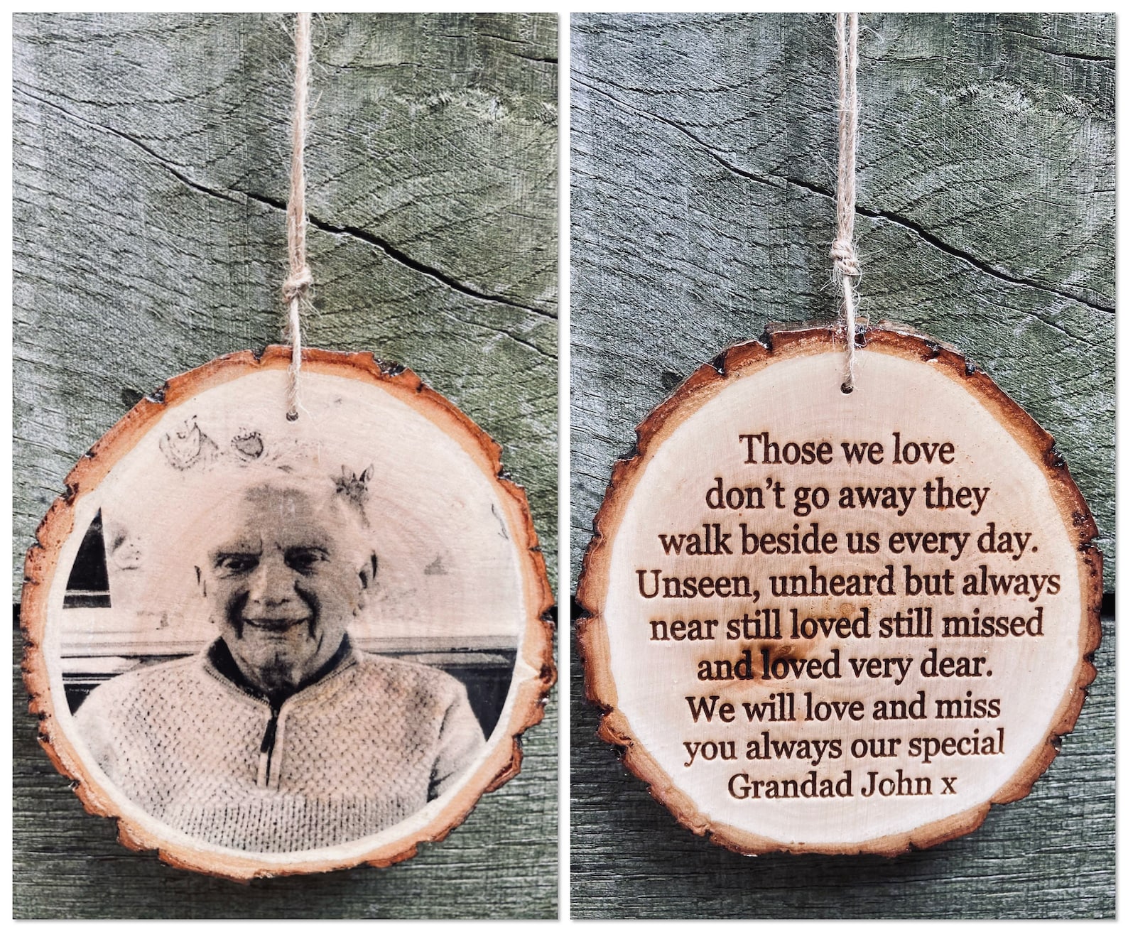 Wooden Picture Memorial Signs Gravestone Plaque in Loving - Etsy Canada
