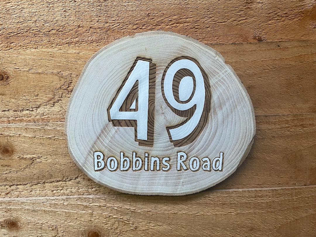 Hand Painted Wooden House Plaques, Rustic House Signs, Wooden Engraved ...