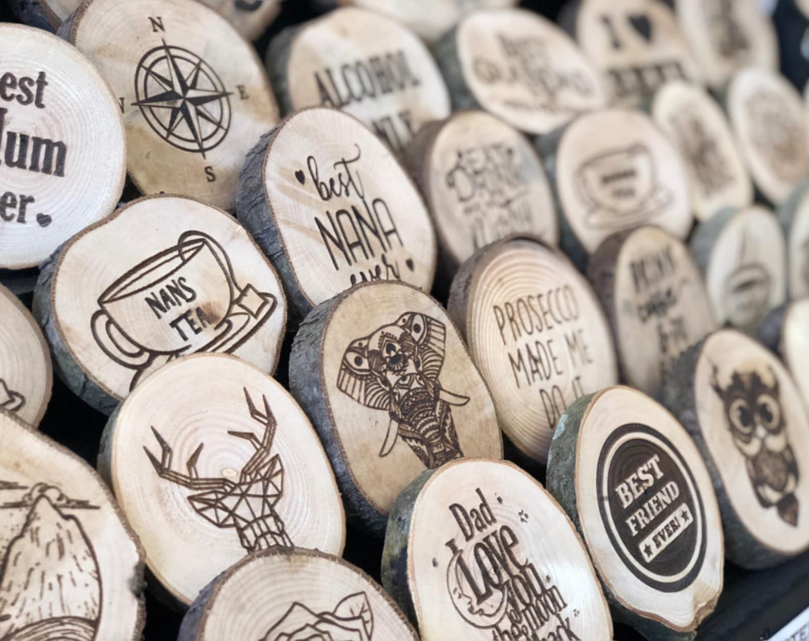 Wooden Table Coasters Personalised Wooden Coasters Wooden - Etsy