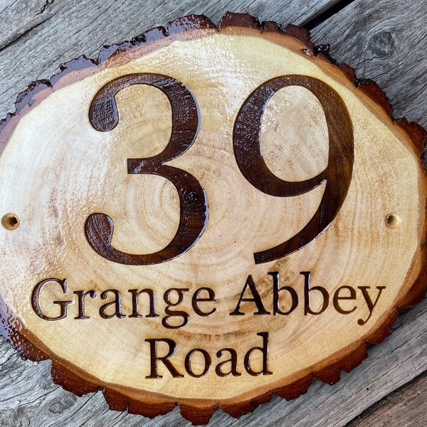Rustic House Number Sign - Etsy