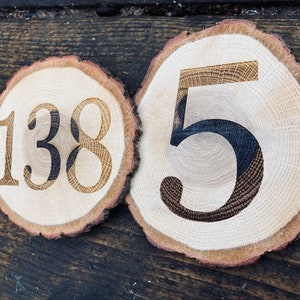 Wooden house numbers house number plaques engraved wooden | Etsy