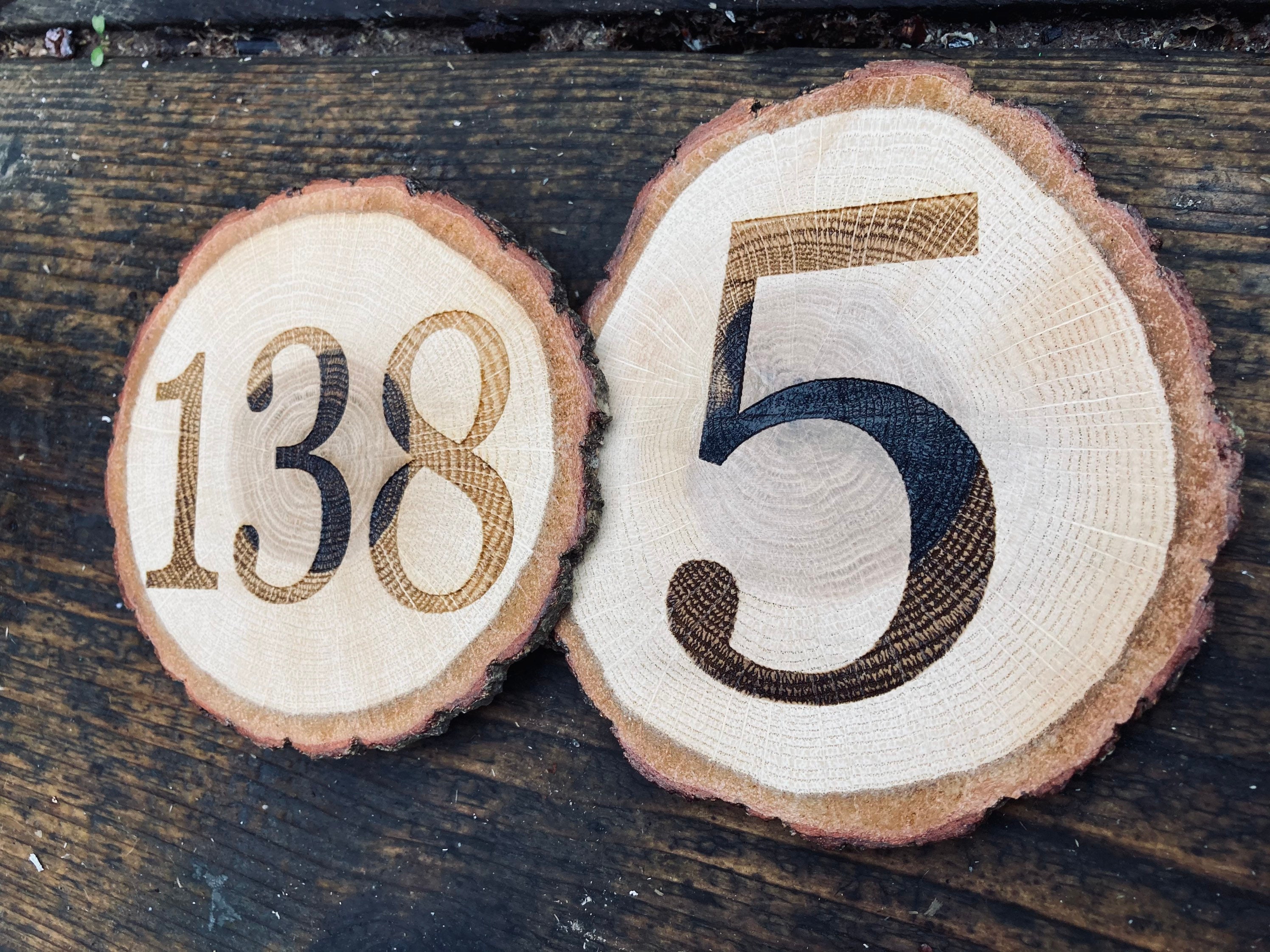 Números de casa de madera placas de número de casa señales | Etsy