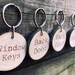 Wooden Key Tags, Personalised Wooden Keychains, Set of 4 Wooden ...