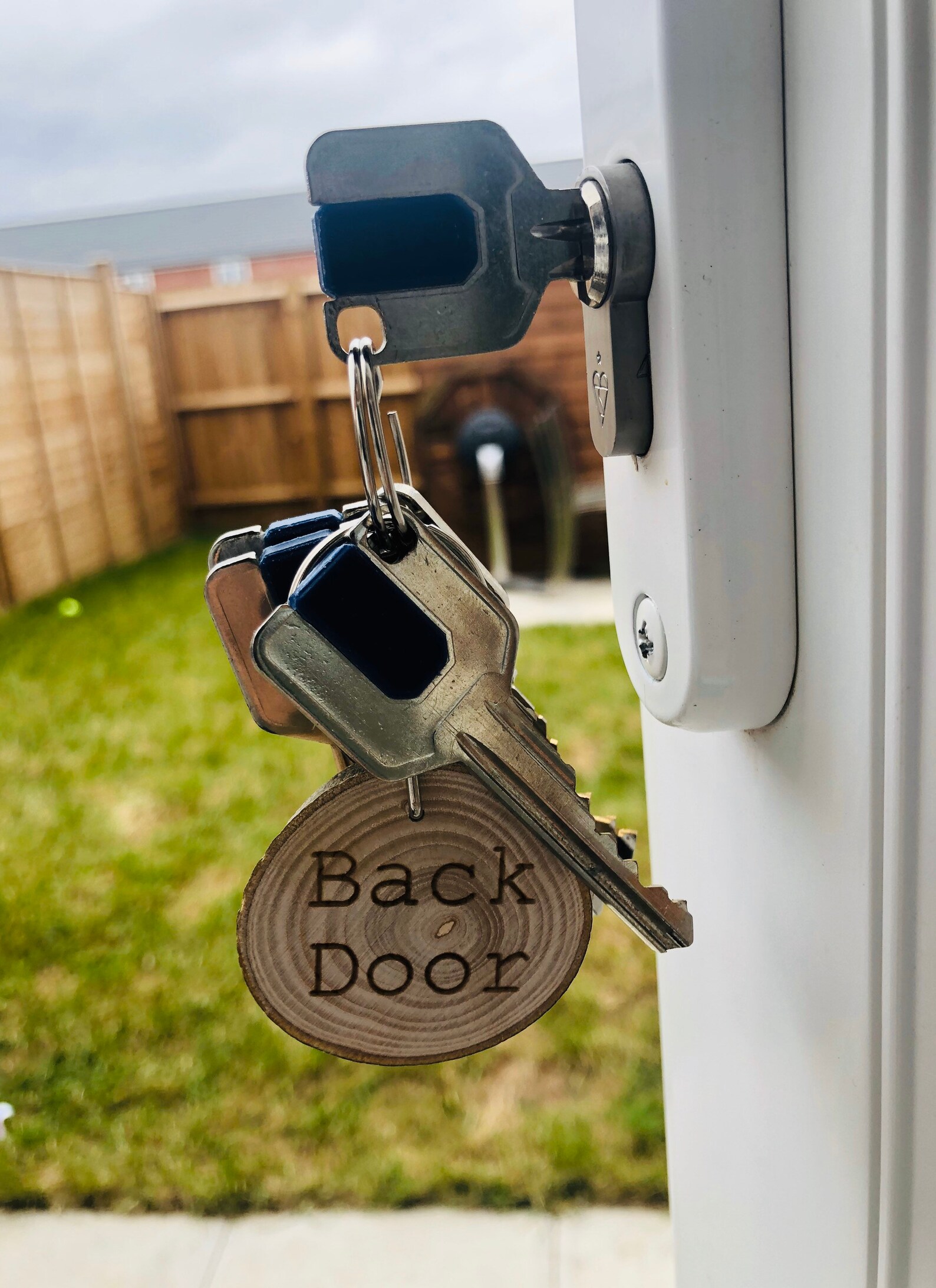 Wooden Key Tags Personalised Wooden Keychains Set of 4 - Etsy UK