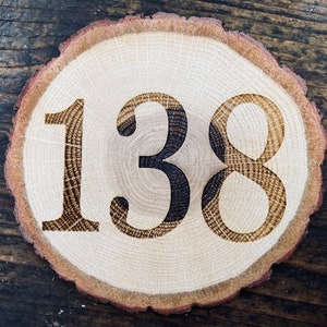 Wooden house numbers house number plaques engraved wooden | Etsy