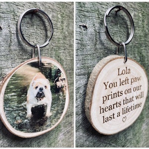 Dog Memorial Gift, in Loving Memory Keyrings, Pet Loss Keychain ...