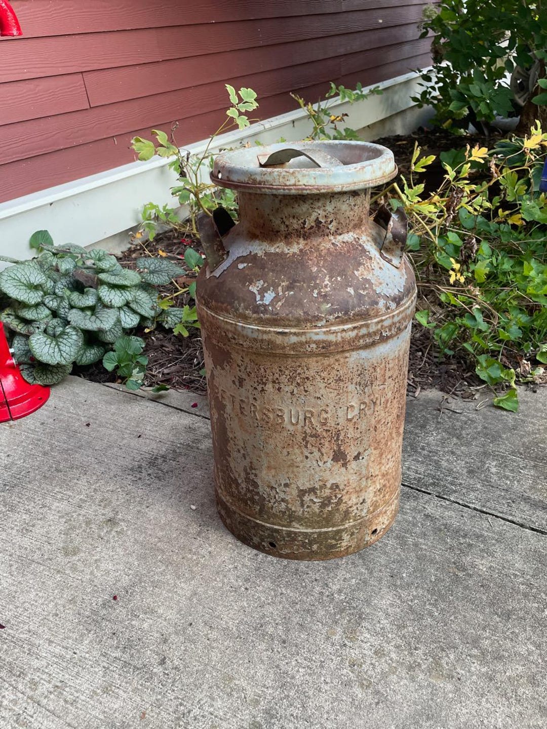 Antique 10 Gallon Rusty Milk Can Country Cowboy Patio Decor Steam Punk ...