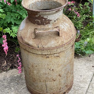 Antique Milk Can, Old Paint Rusty Patina Country Cowboy Patio ...