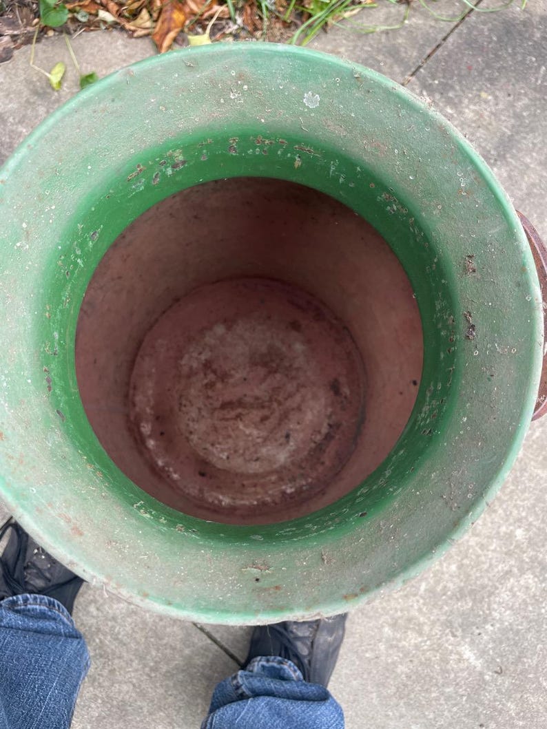 Great Antique Milk Can Jug 10 Gallon Country Cowboy Steam Punk Patio ...