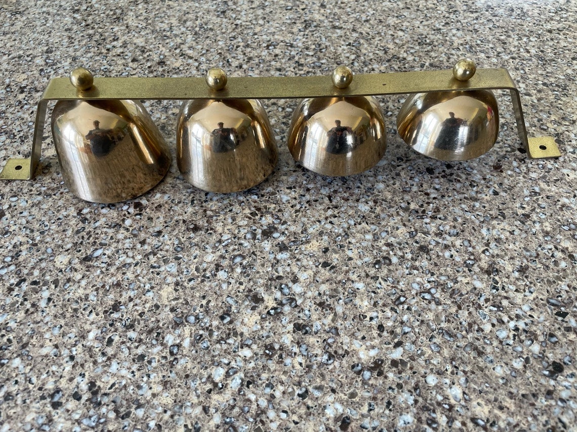 Beautiful Set of Four Brass Graduated Sleigh Bells | Etsy