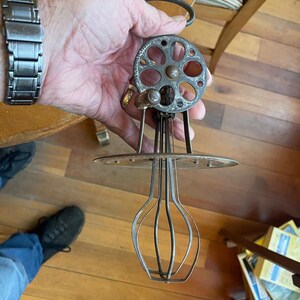 Antique Cast Iron Egg Beater and Measuring Bowl - Etsy