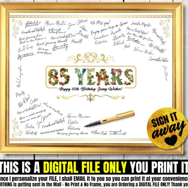 85th Birthday Posters - Etsy