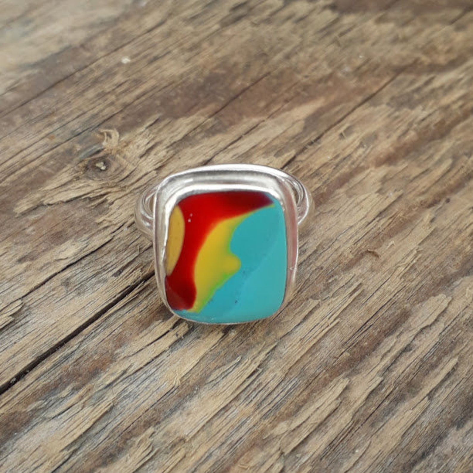 Surfite and Ecosilver Ring Part of the 'margaret' Range Bezel Set With ...