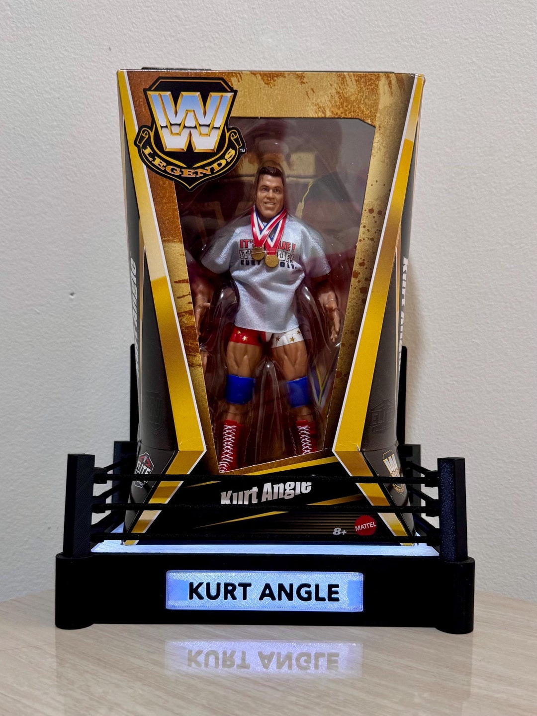 Wall-mounted Wrestling Ring Display Stand for WWE, AEW, and WCW Figures ...