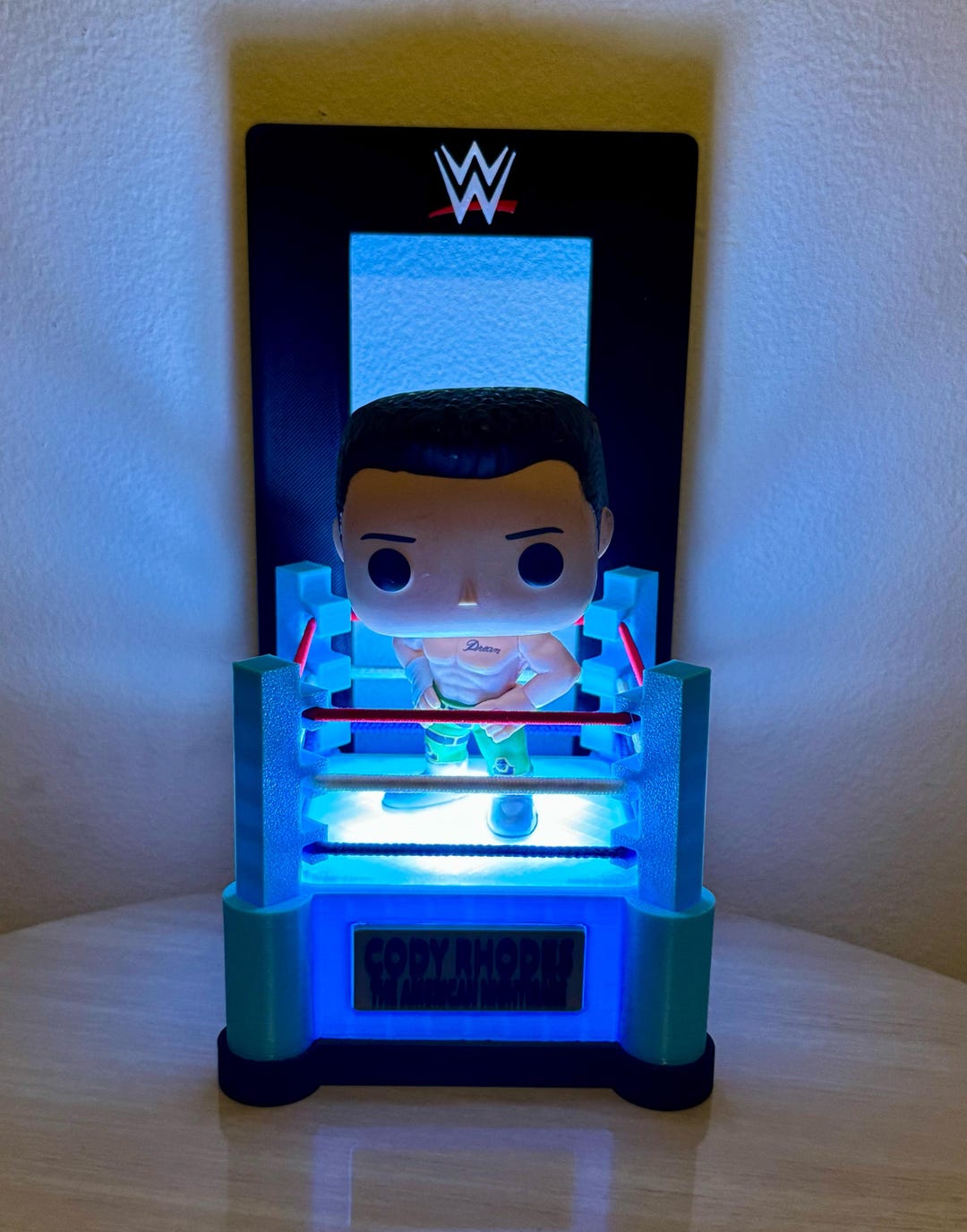 3D Printed Wall-mounted Shelf for Wrestling Ring Custom Display Stand ...