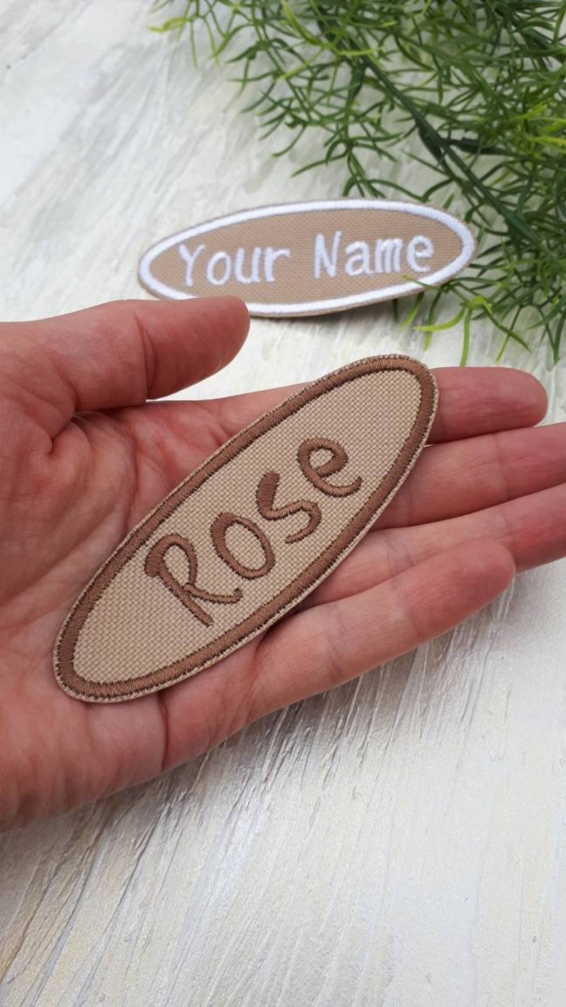 Name label Custom made embroidered name Iron on name tag | Etsy