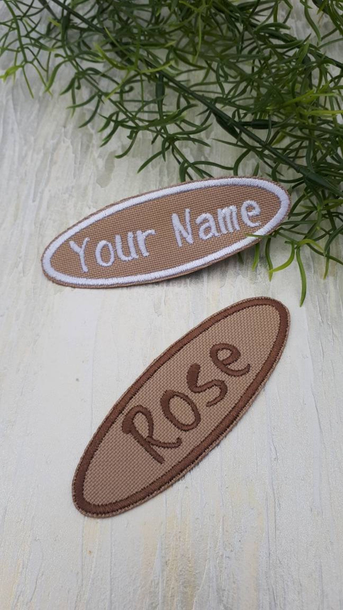 Name label Custom made embroidered name Iron on name tag | Etsy