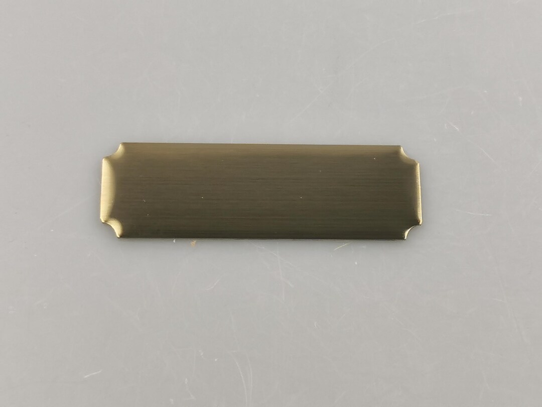 No Extra Duty, 3" X 1" Customized Rectangle Plate, Engraved Gold Plate ...