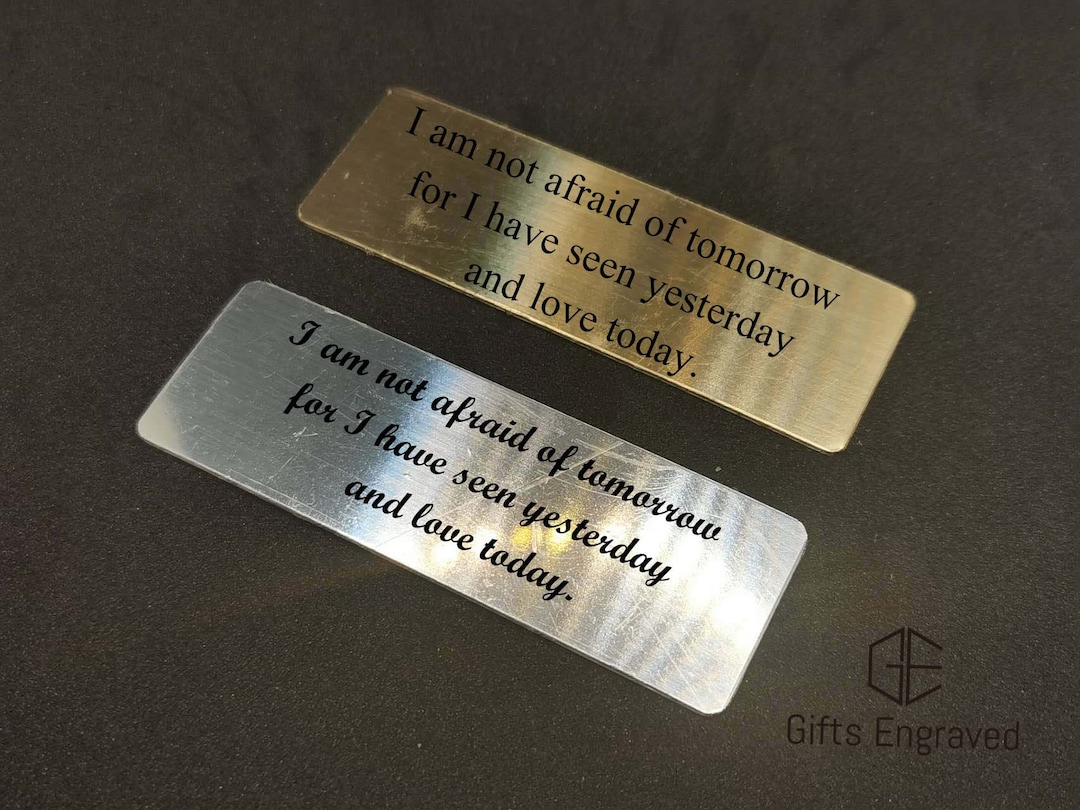 3" X 1" Customized Rectangle Plate, Engraved Silver/gold Plate ...