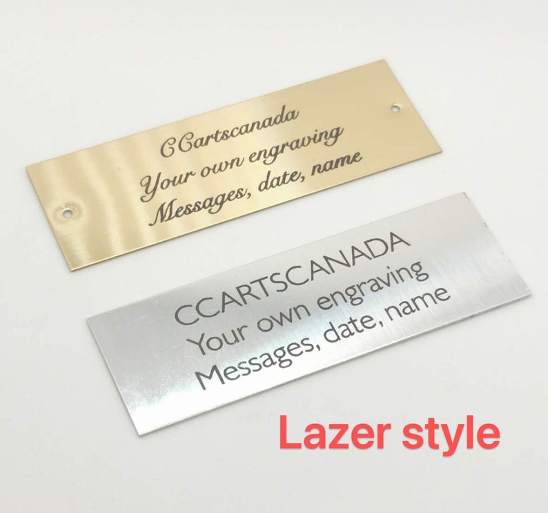 No Extra Duty, 2.5"x0.75" Customzied Silver/gold Plate, Engraved ...