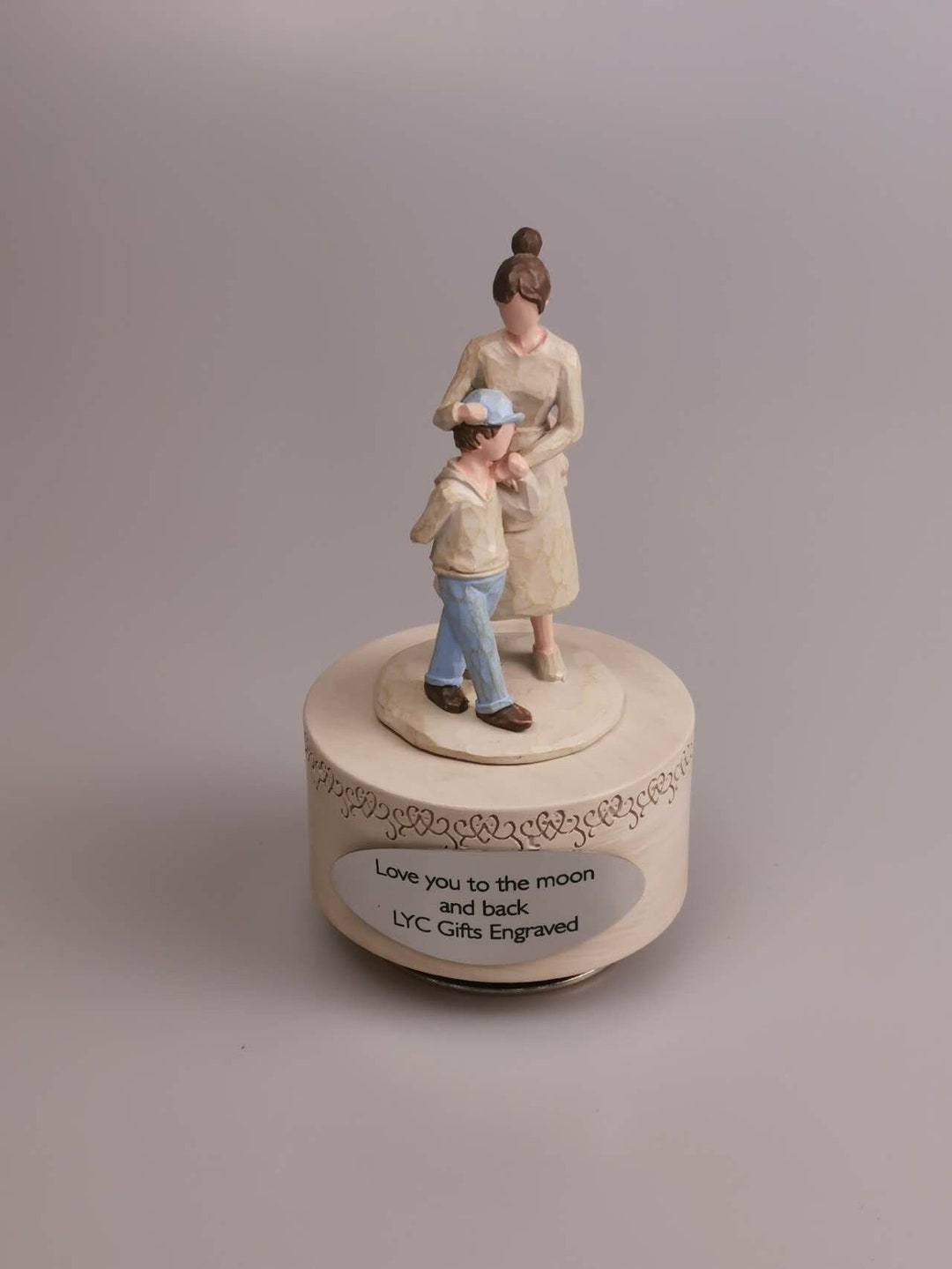 Personalized Handmade Music Box, Customized Mother and Son Music Box ...