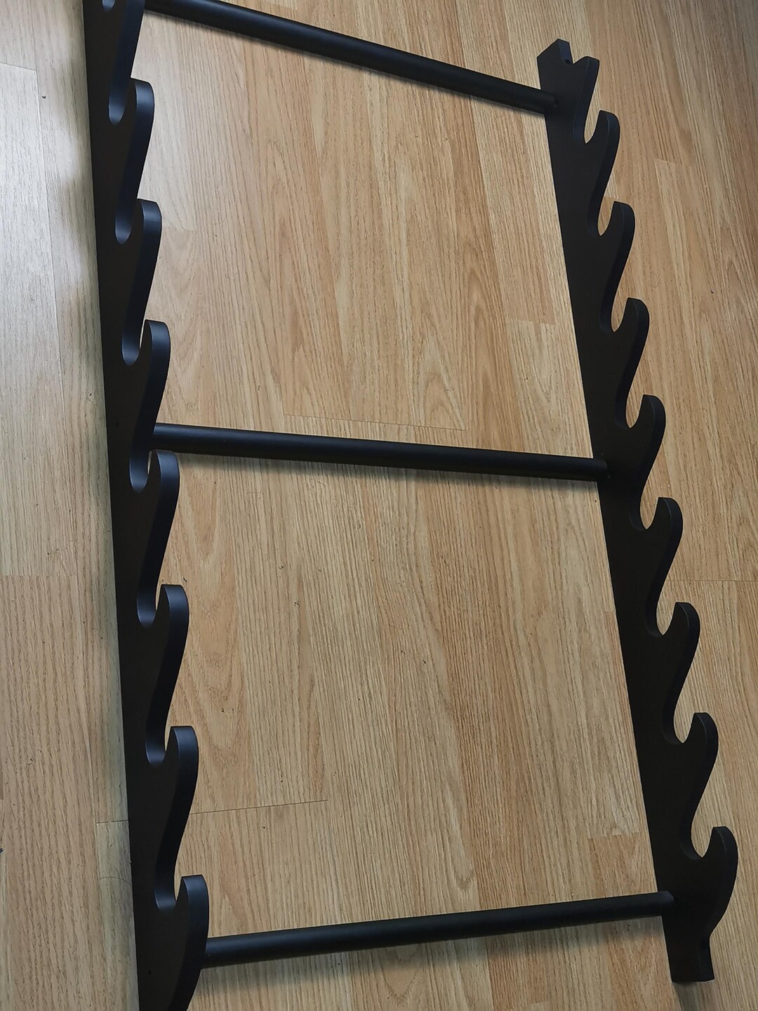 8 Levels Wall Sword Rack, Customized Sword Rack, Wood Sword Rack - Etsy