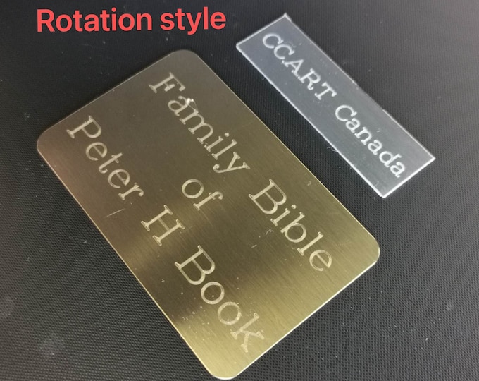 3x1 Engraving Plate With up to 3 Lines of Custom Text Personalized Gold ...