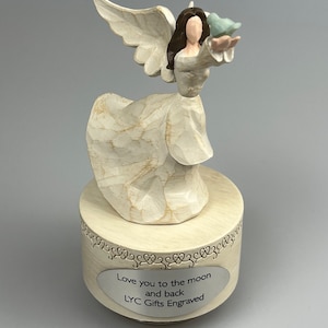 Personalized Handmade Music Box, Customized Angel Music Box, Engraved ...