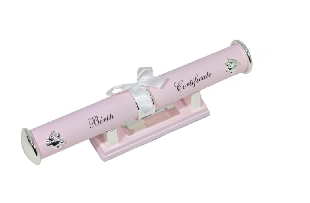 No Extra Duty, Customized Engraved Birth Certificate Holder With Stand ...
