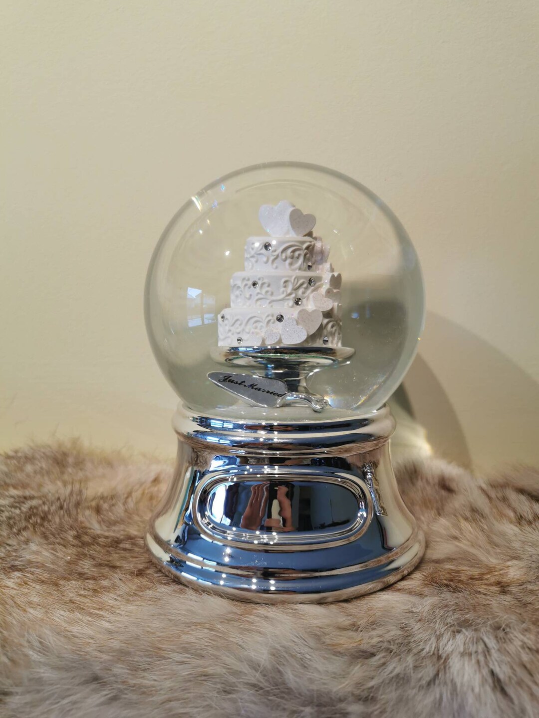 Personalized Communion Water Globe, Just Married Globe, Customized Snow ...