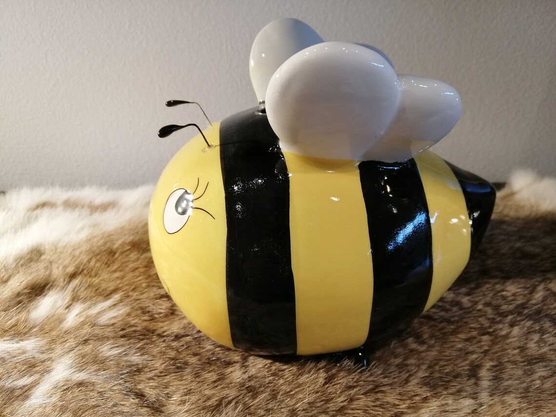 Customized Engraveable Bee Money Bank Ceramics Bee bank | Etsy