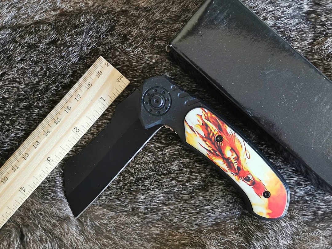 Engravable Pocket Knife, Customized Knife, Stainless Steel, Red Folding ...