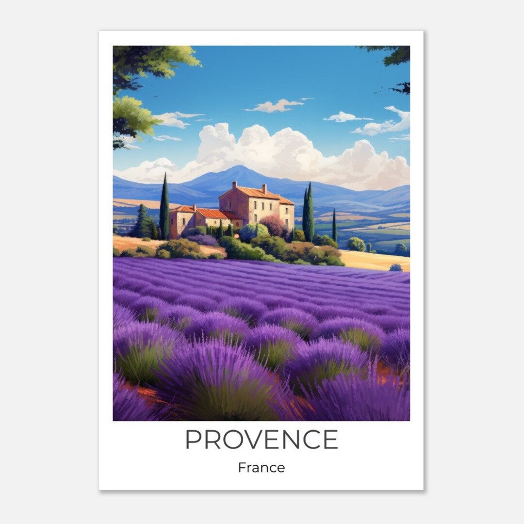Provence Travel Poster Wallart Frankreich Premium Poster Provence ...
