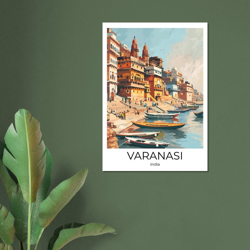 VARANASI | Travel Poster India | Wall Art Varanasi | Travel India ...