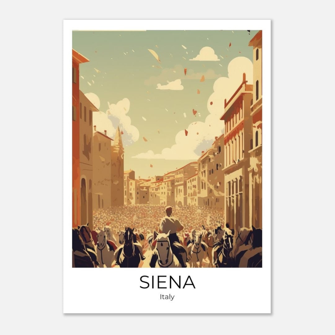 SIENA Palio Travel Poster - Etsy