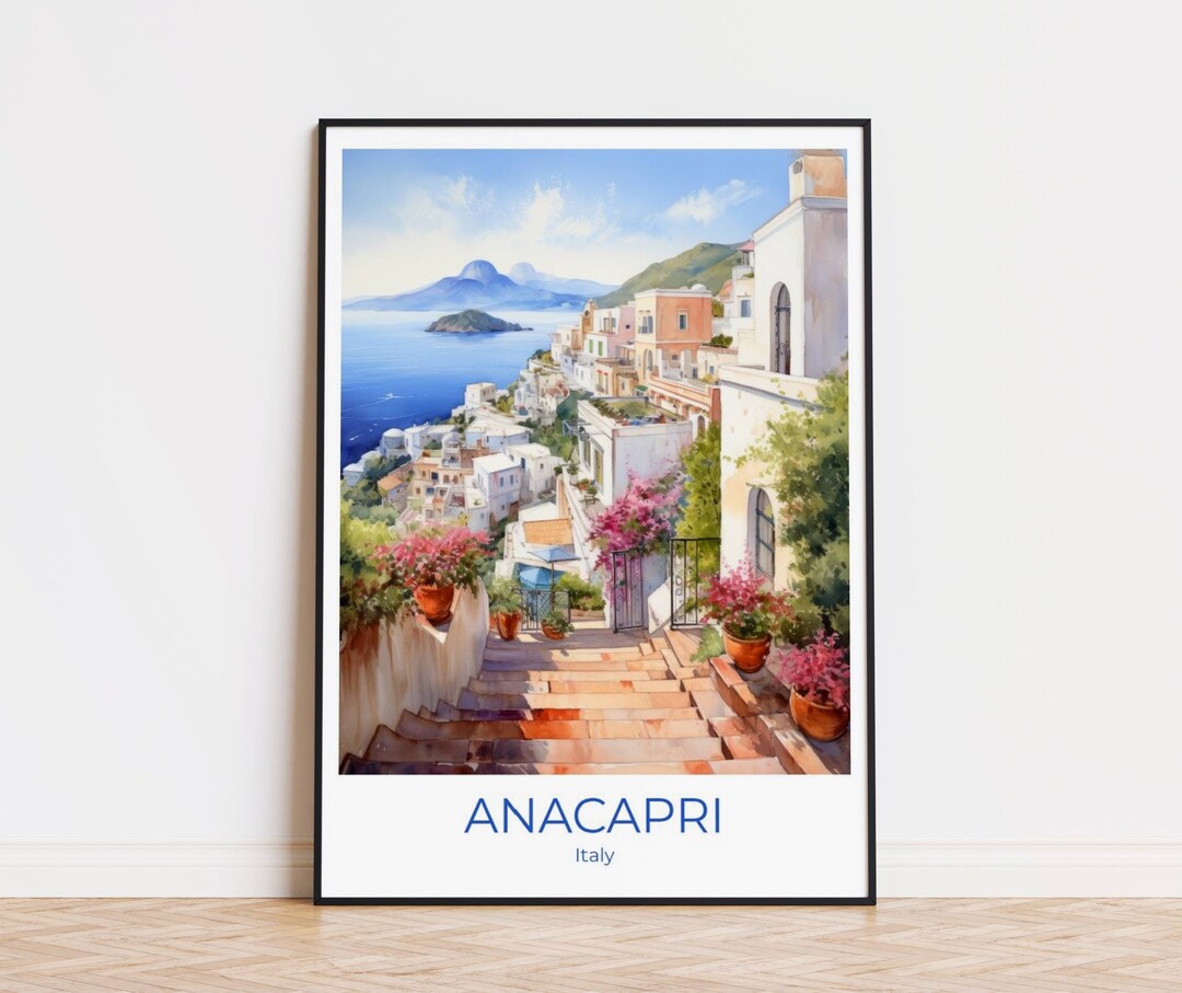 ANACAPRI Italy Poster, Capri Travel Poster, Capri Gift, Italy Travel ...