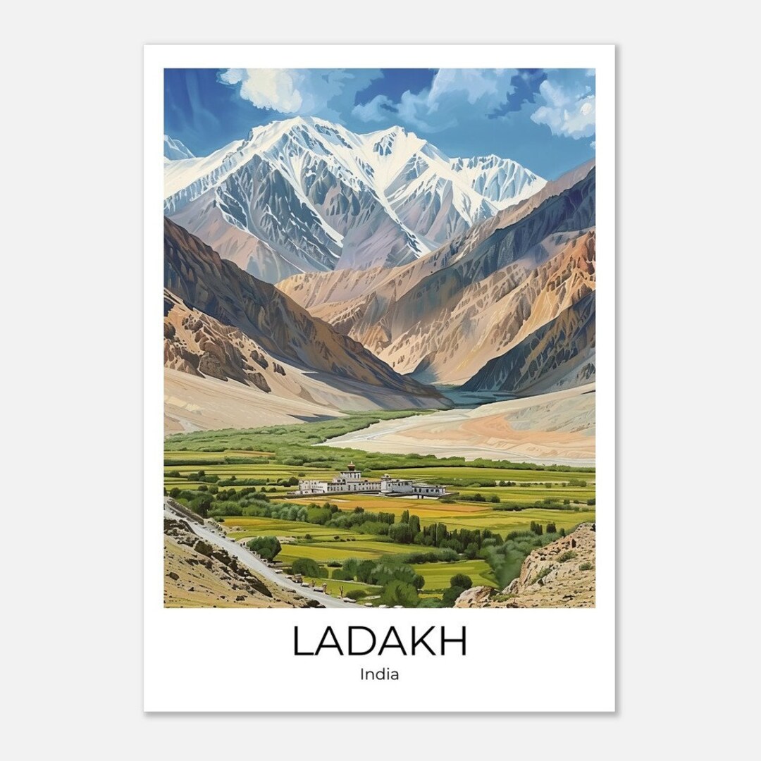 LADAKH Travel Poster - Ladakh Travel Print - Ladakh in Summer Poster ...