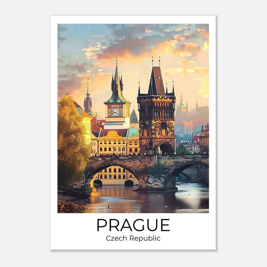 PRAGUE Poster Travel Poster Prague Wall Art Prague Travel Print Ptag ...
