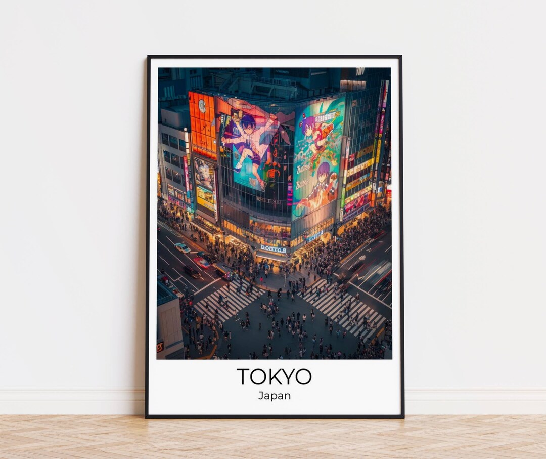 TOKYO SHIBUYA CROSSING, Travelposter Tokyo, Wallart Tokyo, Globetrotter ...
